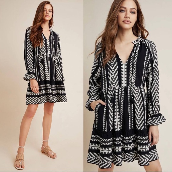 Anthropologie | Dresses | Anthropologie Dominique Embroidered Tunic ...